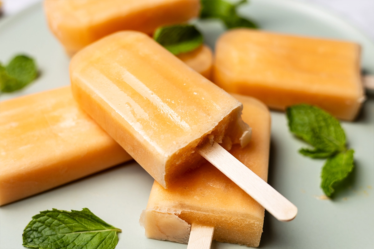 Dairy-Free Popsicles with Cantaloupe & Mint (AIP, Paleo) - Adapted Kitchen
